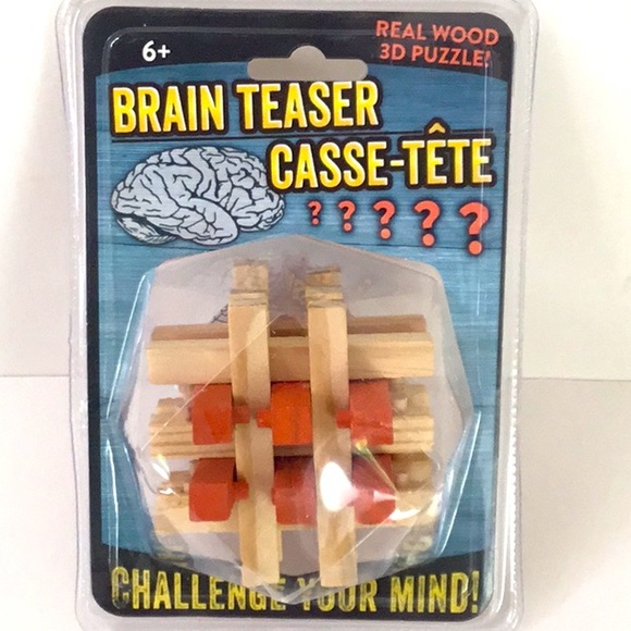 Toys | Brain Teaser Wood Puzzle Kids Challenge Gift Birthday ...